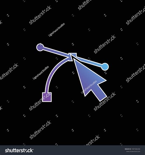 Arrow Pointing Connector Lines Blue Gradient Stock Vector Royalty Free 1987586330 Shutterstock
