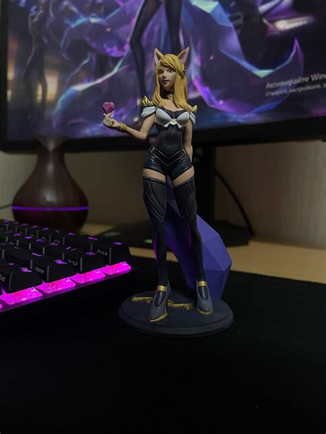 Kda Ahri Figure League Of Legends Handmade Painted Etsy