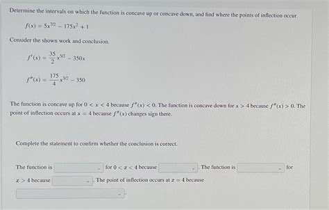 Solved Determine The Intervals On Which The Function Is Chegg Com