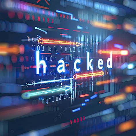 Glowing Digital Data Background With Text Hacked Text Hacked Glowing Background Image And