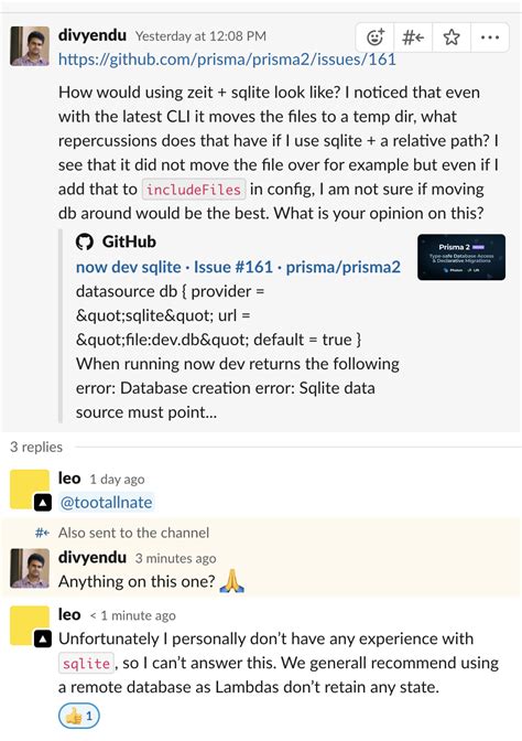 now dev sqlite · issue 161 · prisma prisma · github