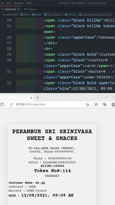 Coding A Paper Bill Html And Css Shorts Youtube