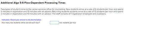 solved additional algo 5 6 flow dependent processing times