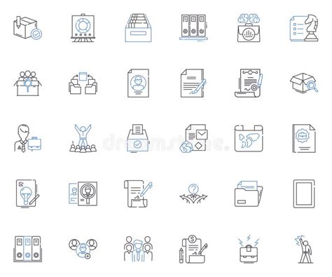 Data Manipulation Line Icons Collection Filtering Sorting