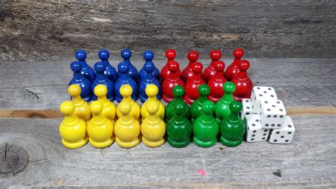 Lot Of 1970s Parcheesi Game Pieces And Dice Game Pieces Piecings