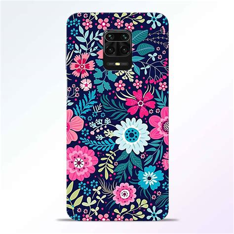 Buy Pink Floral Redmi Note 9 Pro Back Cover Online In India