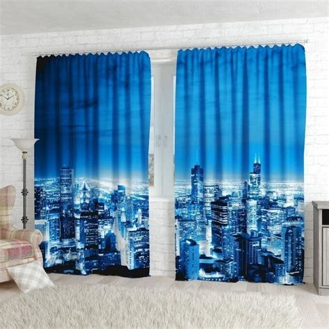 Фотошторы Синяя ночь в городе | Города.Блэкаут. Шторы и карнизы