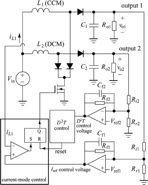 Schematic Of Dual Output Boost Regulator Under Combined Currentmode D T Download Scientific