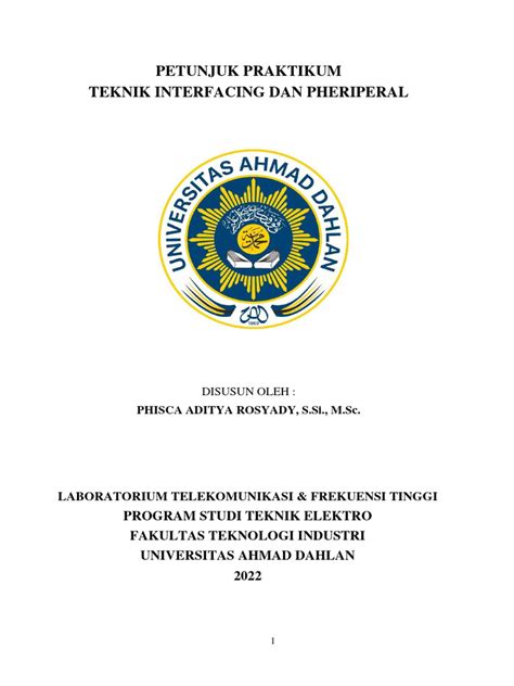 Modul Praktikum Teknik Interface Dan Periferal Pdf