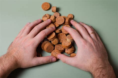 Recycling Symbol And Wine Cork For Secondary Use Stock Image Image