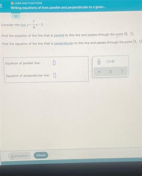 Solved E Olines And Functions Writing Equations Of Lines