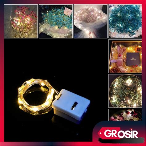 Jual Grosir L Lampu Hias Dekorasi Gift Box Bucket Lampu Kawat LED Lampu Hias Kawat