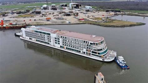 Viking Mississippi Cruise Ship Touches Water For The First Time