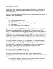PICOT INSTRUCTIONS Docx PICOT INSTRUCTIONS Create A Page Submission In Which You Develop A