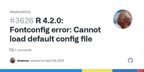 R 420 Fontconfig Error Cannot Load Default Config File · Issue