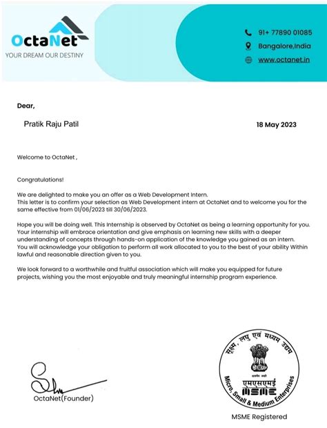 Octanet Fresher Connections Pratik Patil 13 Comments