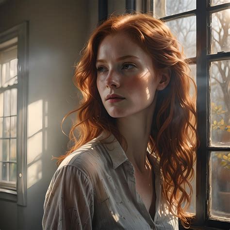 Download Ai Generated Redhead Woman Royalty Free Stock Illustration