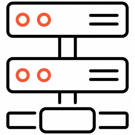 Hosting Server Database Network Storage Data Cloud Icon