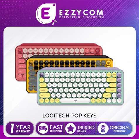 Promo Logitech Keyboard Mechanical POP Keys Emoji Wireless Bluetooth Heartbreaker Cicil 0