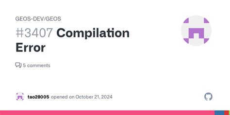 compilation error · issue 3407 · geos dev geos · github