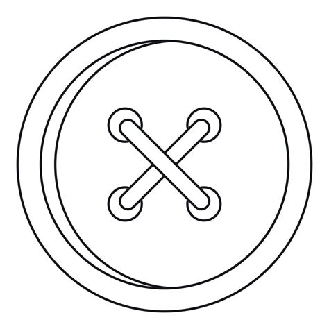 Button For Clothing Icon Outline Style 14984531 Vector Art At Vecteezy