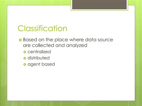 Ids Architecture Classification And Examplepdf Information And