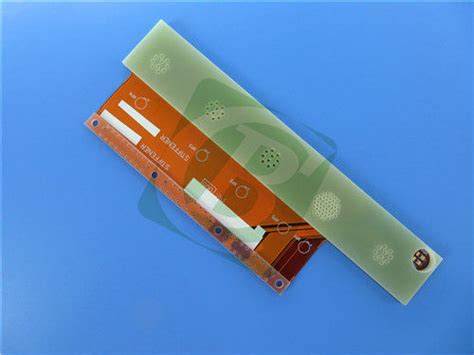Double Sided Flexible Polyimide Pcb With 0 22mm Flex Thickness Yellow Coverlay And Enig Finish