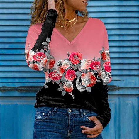 Купить Женские футболки с 3D принтом розы, женские топы, пуловер с ...