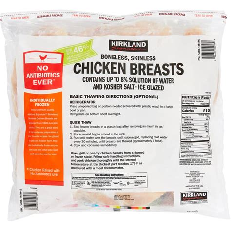 Kirkland Signature Chicken Breasts Boneless Skinless 6 5 Lbs Same Day