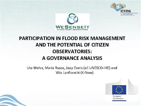 Participation In Flood Risk Management And The Potential