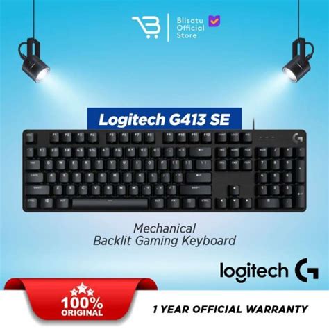Promo Logitech G413 SE Keyboard Gaming Full Size Mechanical Tactile Backlit Diskon 23 Di Seller