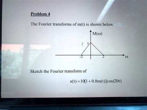 problem 4 the fourier transform of m t is shown below m sketch the