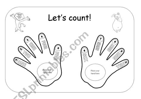 let´s count 1 to 10 esl worksheet by titareca