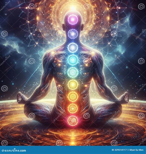 Illustration Of Chakra Points On Human Body Stock Illustration Illustration Of Healing Energy
