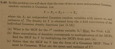 Solved In This Problem You Will Show That The Sum Of Two Or