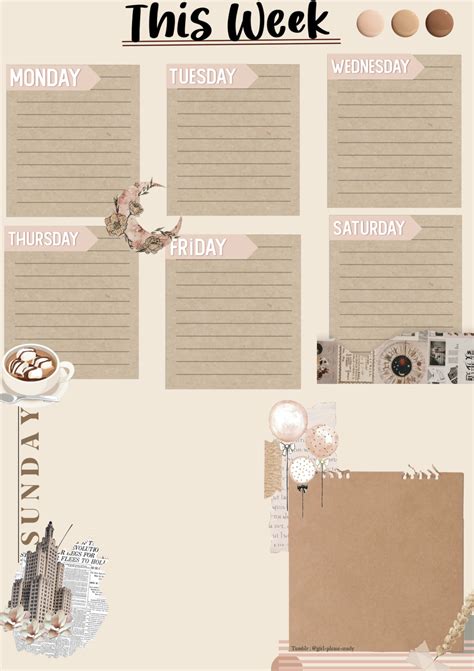 Hi So I Made A Weekly Todo List Template Inspired Study Blurred