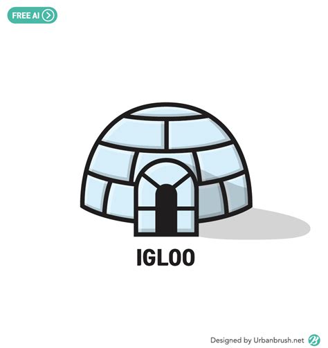 이글루 일러스트 Ai 무료다운로드 Free Igloo Illustration 어반브러시