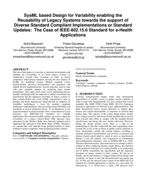 Pdf Sysml Based Design For Variability Enabling The Reusability Of