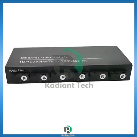 Fiber Switch 6 Sc Port 2 Rj45 Port 10 100m Ethernet Switch Fiber Transceiver Media Converter