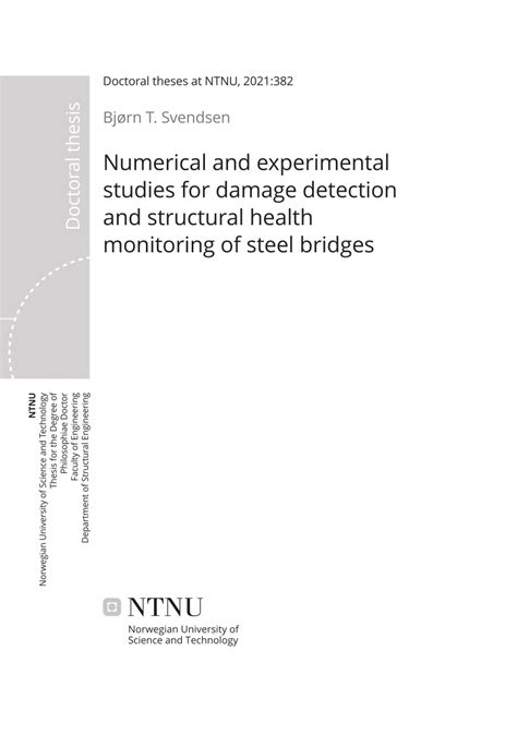 Pdf Numerical And Experimental Studies For Damage Detection And