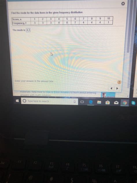 Solved Find The Mode For The Data Items In The Given