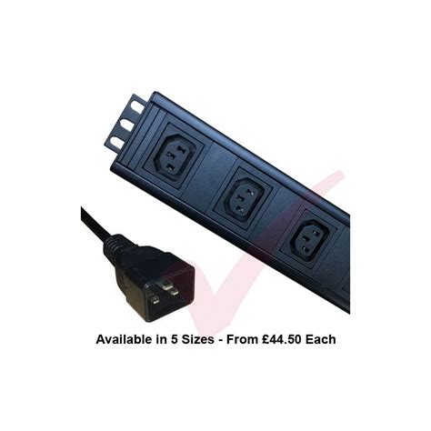 Black Vertical Rack PDU C13 Socket To C20 Plug 3 Metre