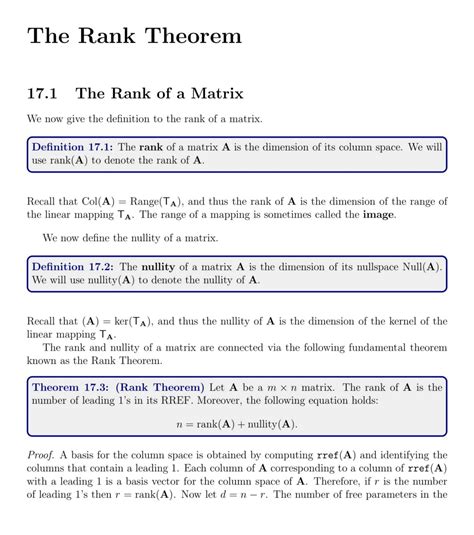SOLUTION The Rank Theorem Linear Algebra Notes Studypool