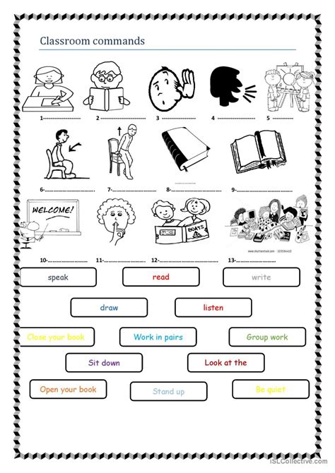 classroom commands classroom commands classroom language spelling
