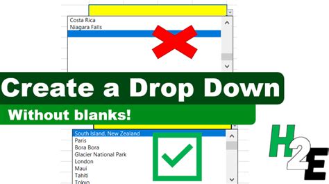 Create An Excel Drop Down List Without Blanks