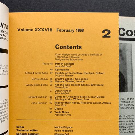 Architectural Design No2 February 1968 The Print Arkive