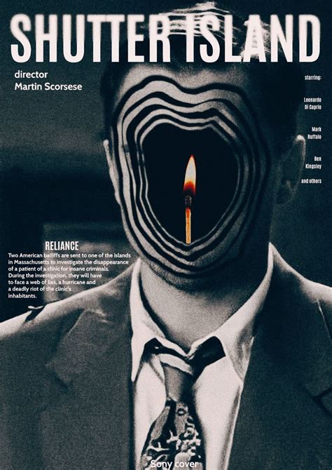 Shutter Island Movie Poster Афиша фильма Остров Проклятых Остров проклятых Киноплакат Фильмы