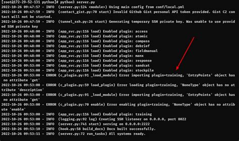 Training Plugin Error · Issue 2681 · Mitrecaldera · Github