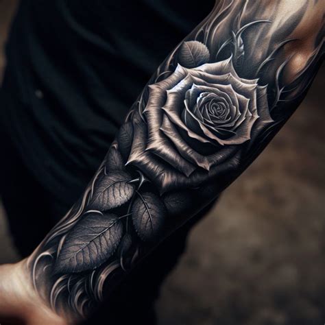 Black Rose Tattoo Sleeve Dark Rose Tattoo Rose Tattoos For Men Rose