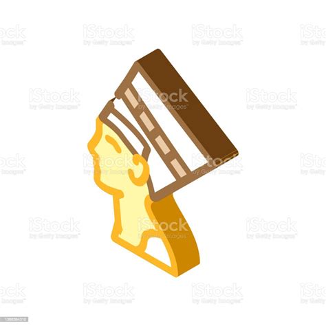 네페르티티 이집트 여왕 등각 아이콘 벡터 일러스트레이션 강에 대한 스톡 벡터 아트 및 기타 이미지 강 건설 현장 고대 문명 Istock